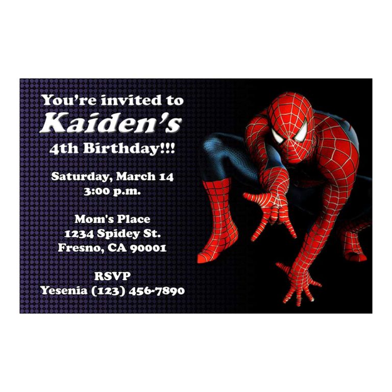 Spiderman Invitations - General Prints